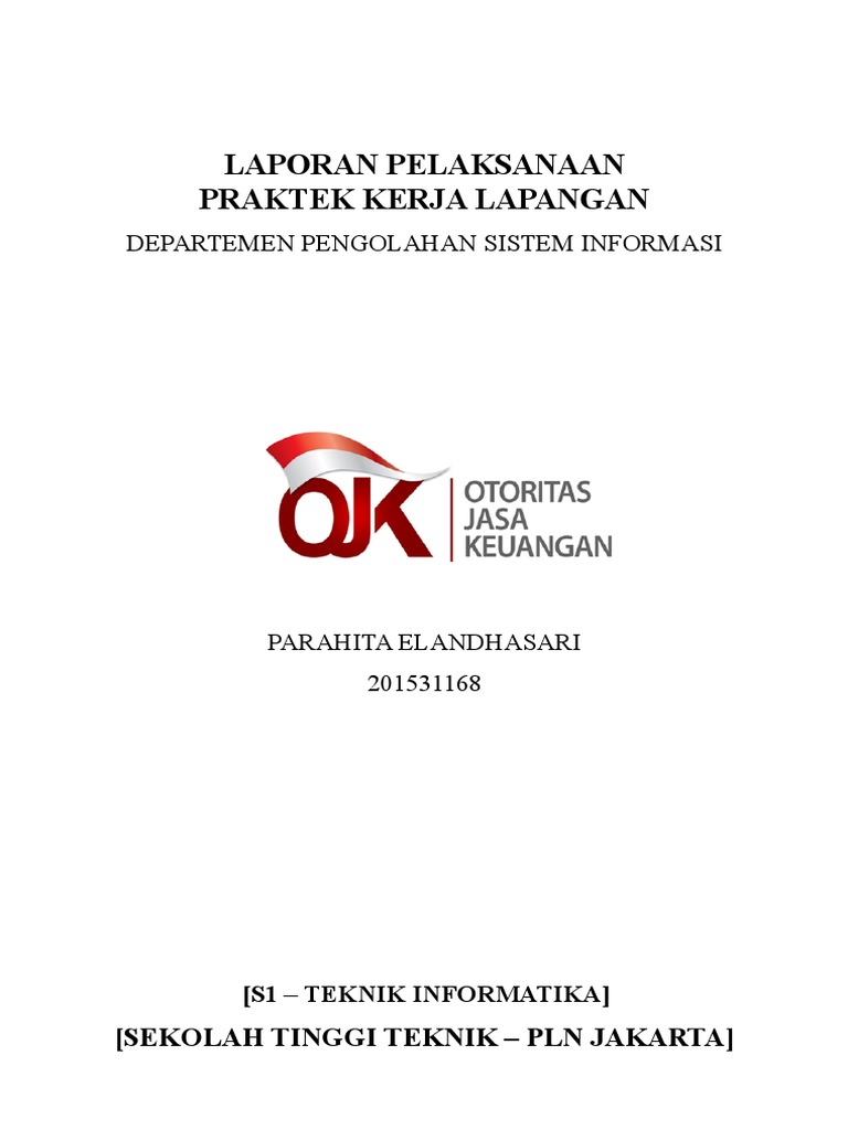 Format Laporan Peserta PKL OJK | PDF