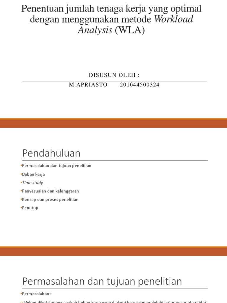 Power Point Metodelogi Penelitian Workload Analysis | PDF | Komputer