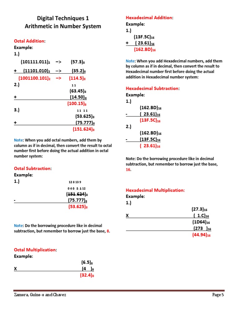 Digital Techniques Handout 4 - Rev | Download Free PDF | Number Theory ...