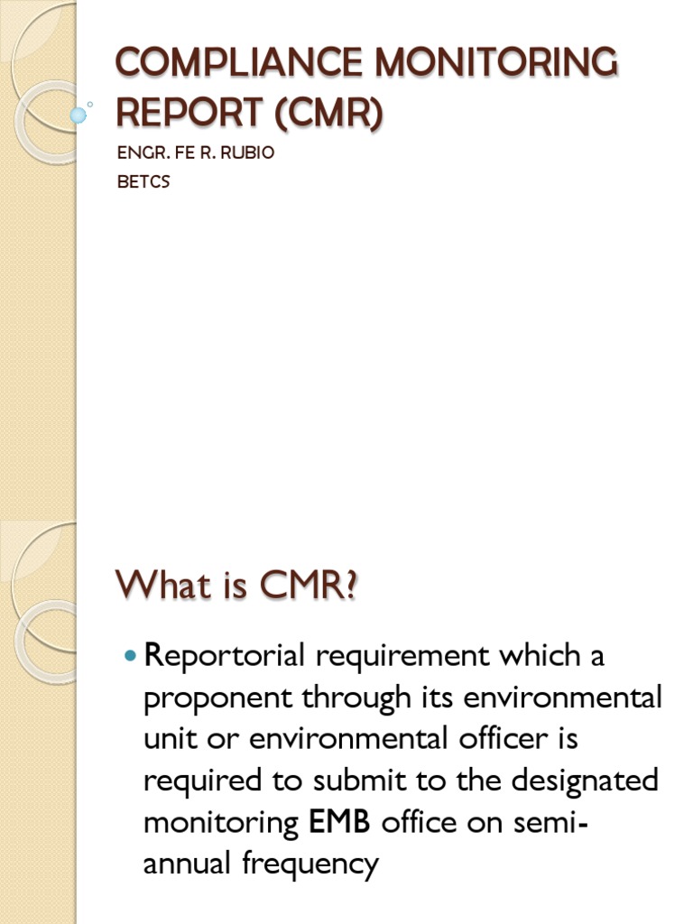 2017 - Compliance Monitoring Report | PDF | Environmental Monitoring ...