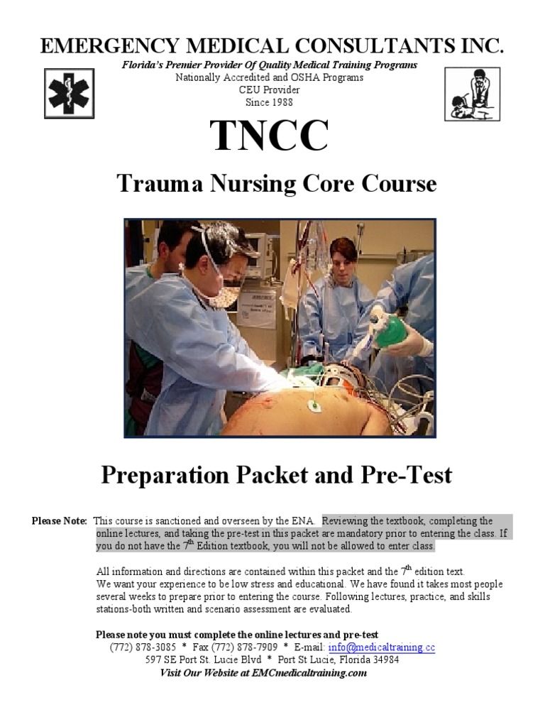 TNCC Prep Packet Revised June 2016 | PDF | Login | Nursing