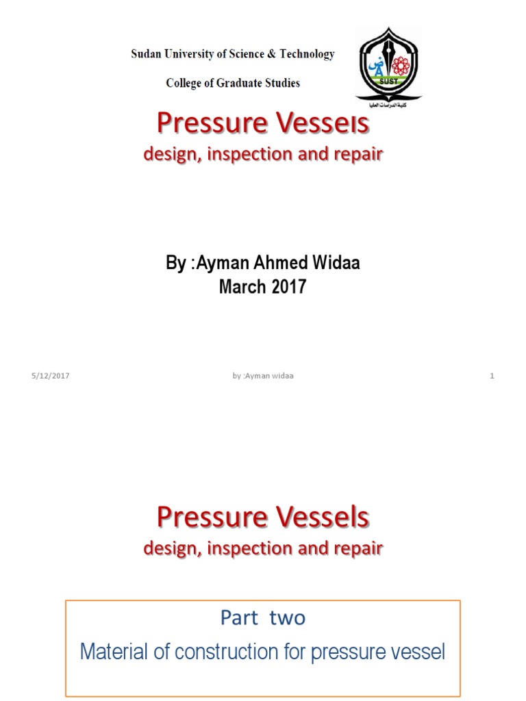 Design and Material Selection of Pressure Vessels | PDF | Stress ...