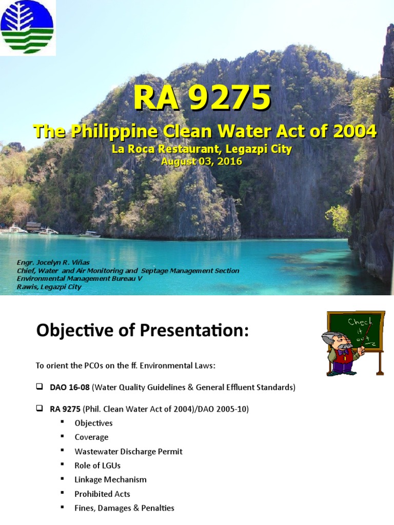 2017 - RA 9275 - Clean Water Act | PDF
