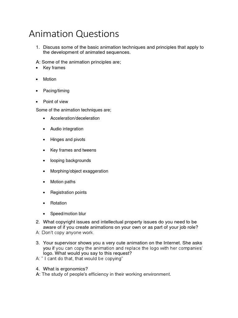 Animation Questions Ope | PDF | Animation | File Format