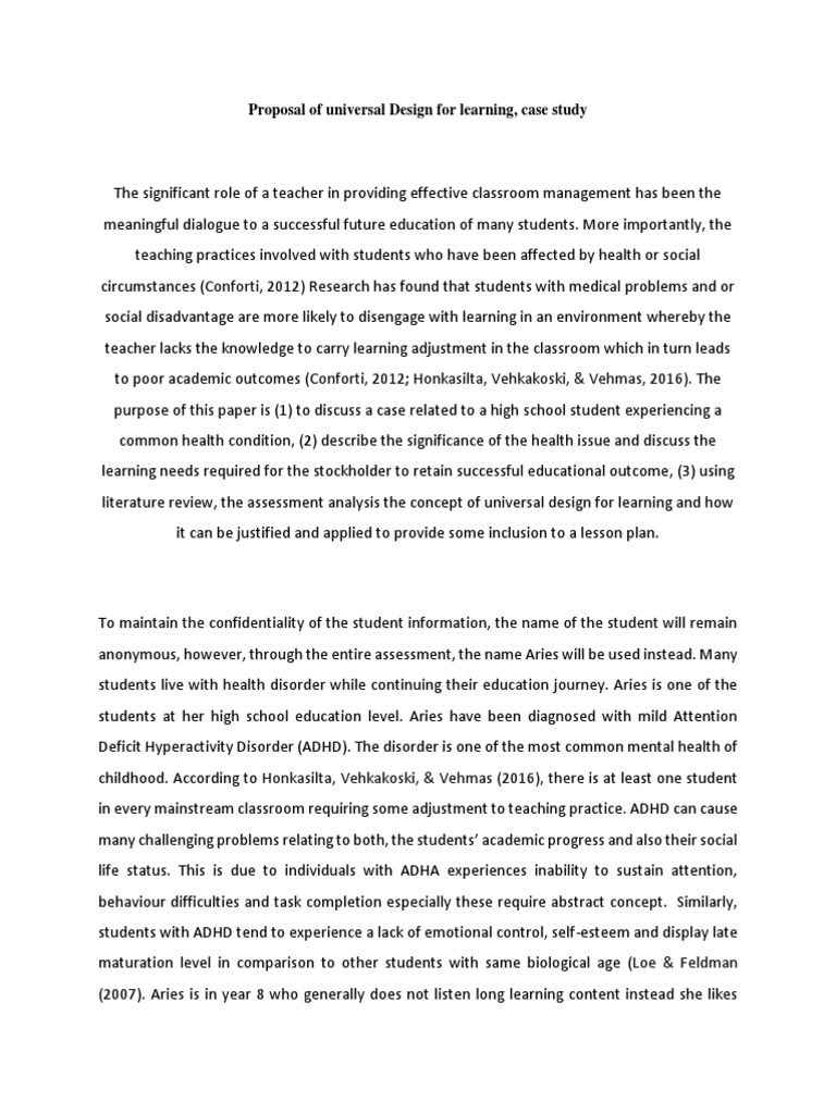 Proposal of Universal Design and Learning Rimah | PDF | Classroom ...