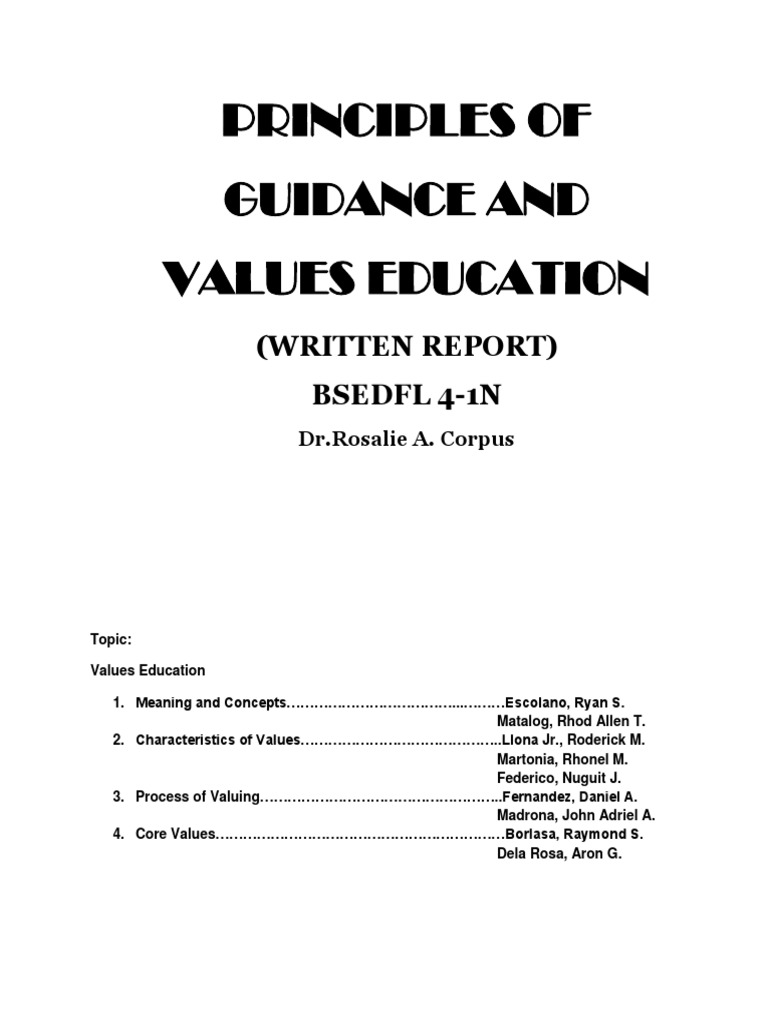 Values Education | PDF | Value (Ethics) | Morality