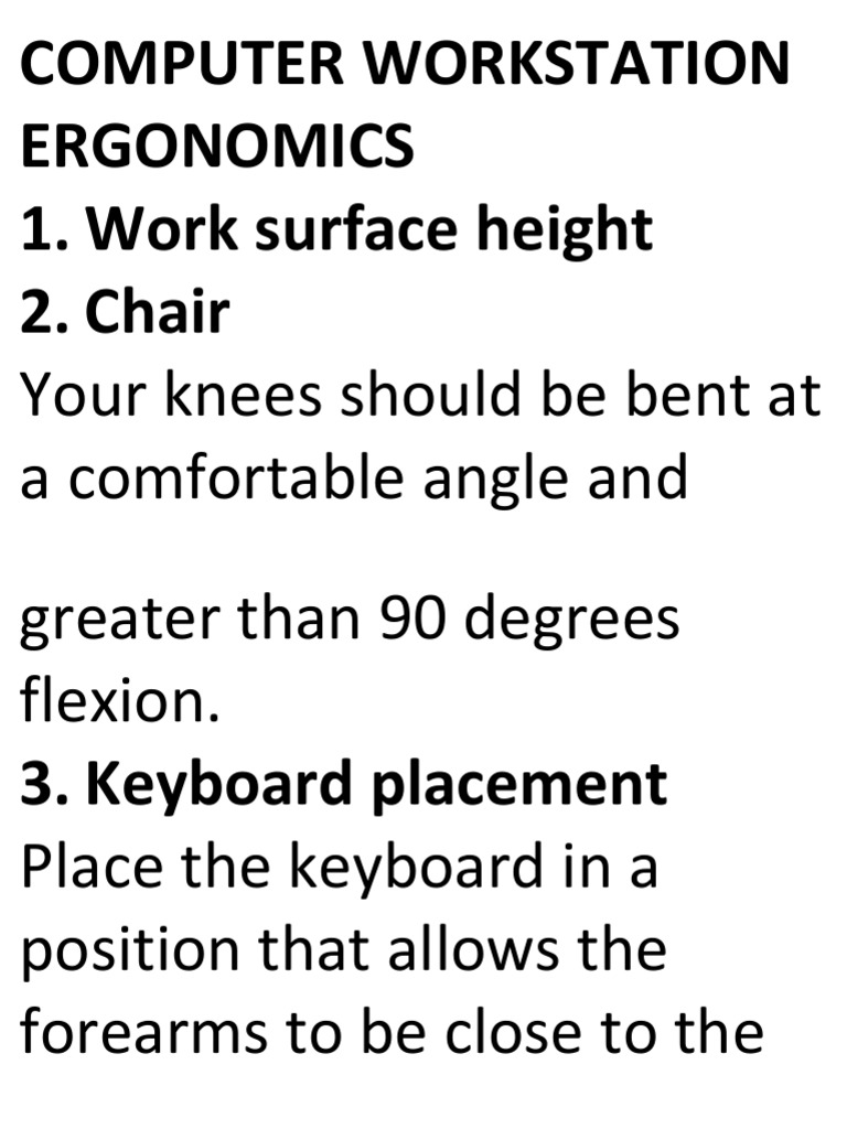 010 Computer Workstation Ergonomics | PDF | Computer Keyboard ...