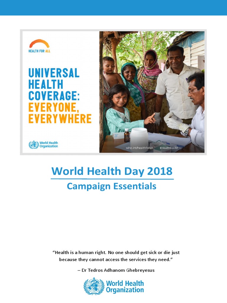 WHD2018 Campaign Essentials en | PDF | Universal Health Care | Health Care