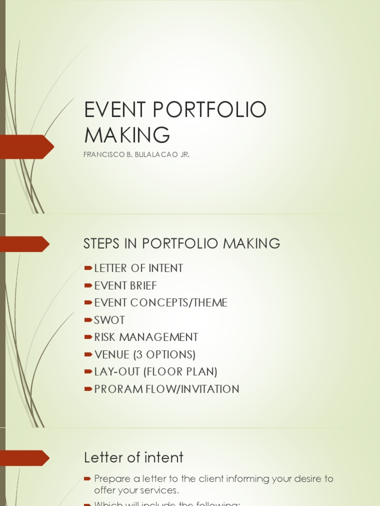 Event Portfolio Creation Guide | PDF | Business