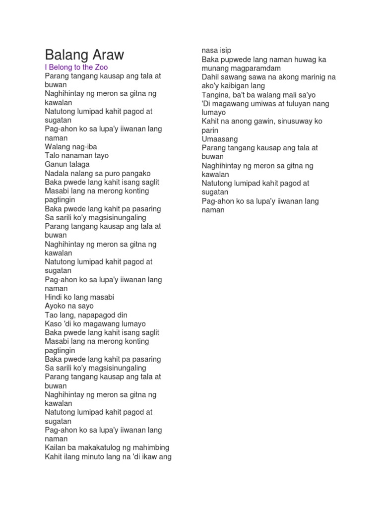 Balang Araw | PDF