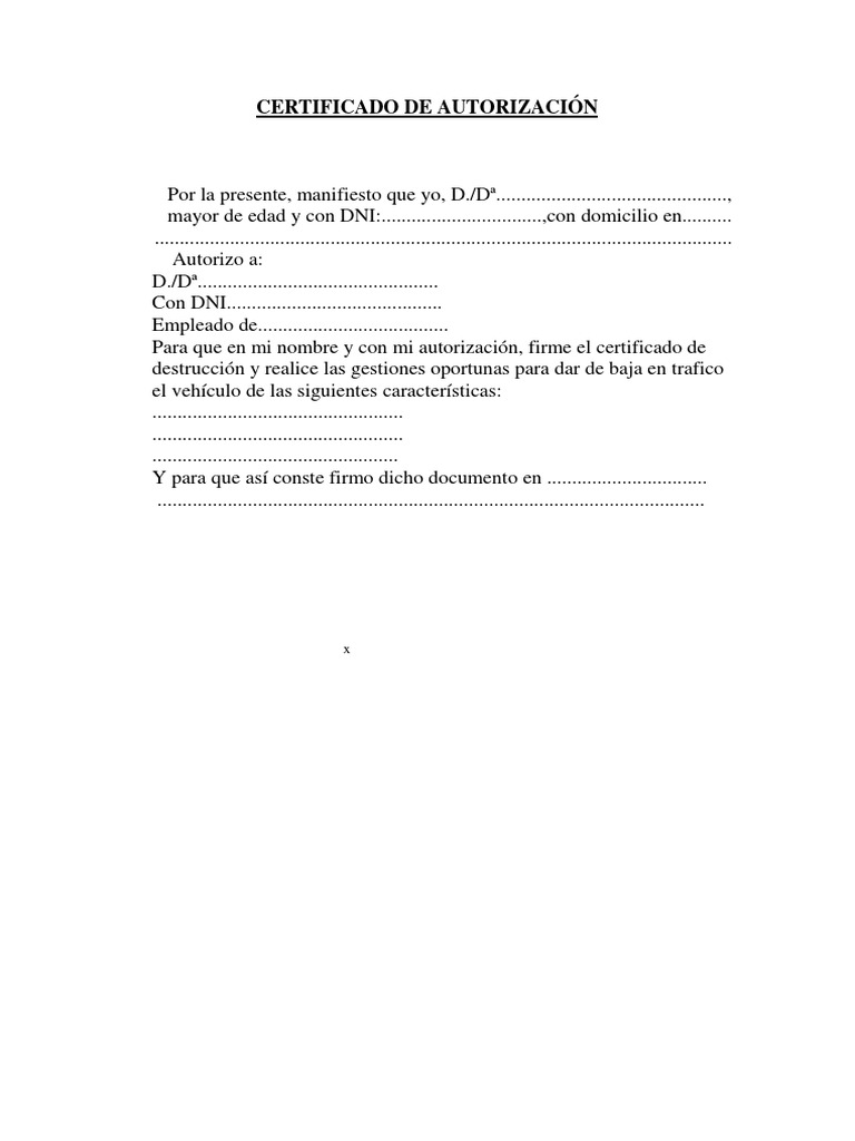 Certificado Autorizacion | PDF | Gobierno y personalidad | Autenticación
