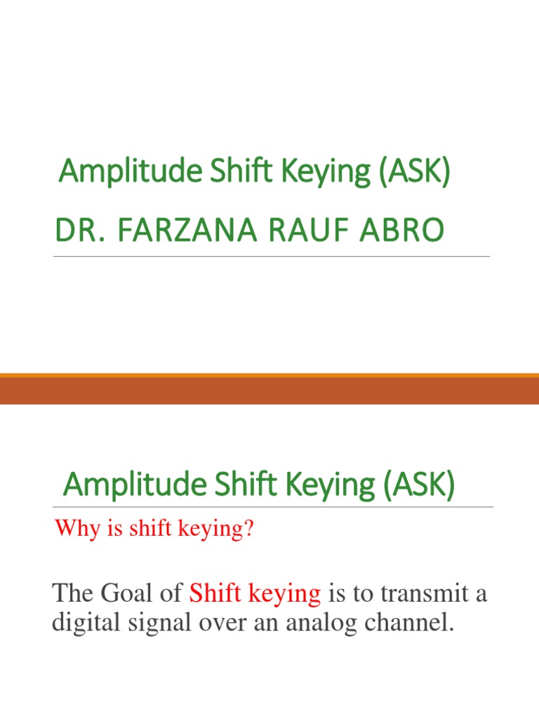 Amplitude Shift Keying | PDF