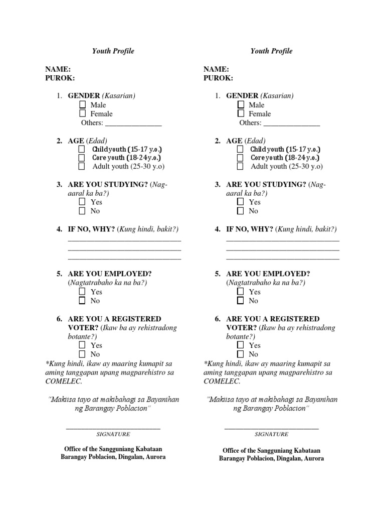 Youth Profile Youth Profile | PDF