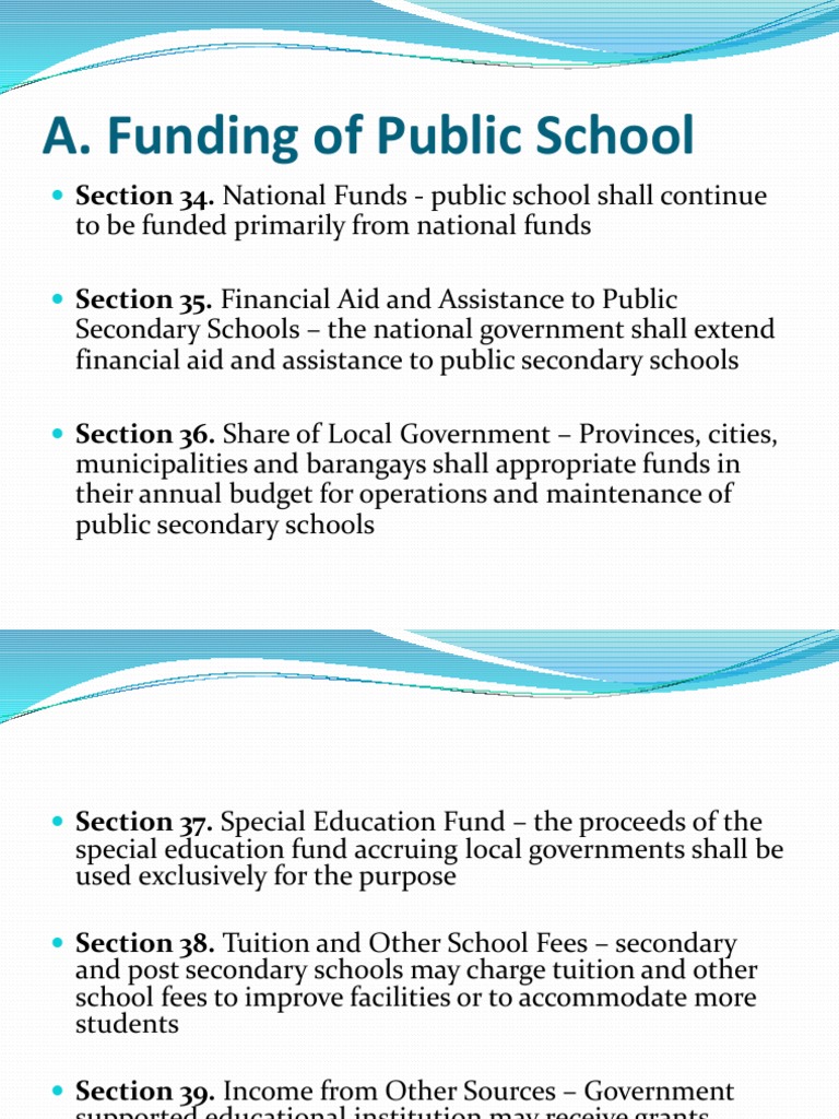 A. Funding of Public School | PDF | State School | Tuition Payments