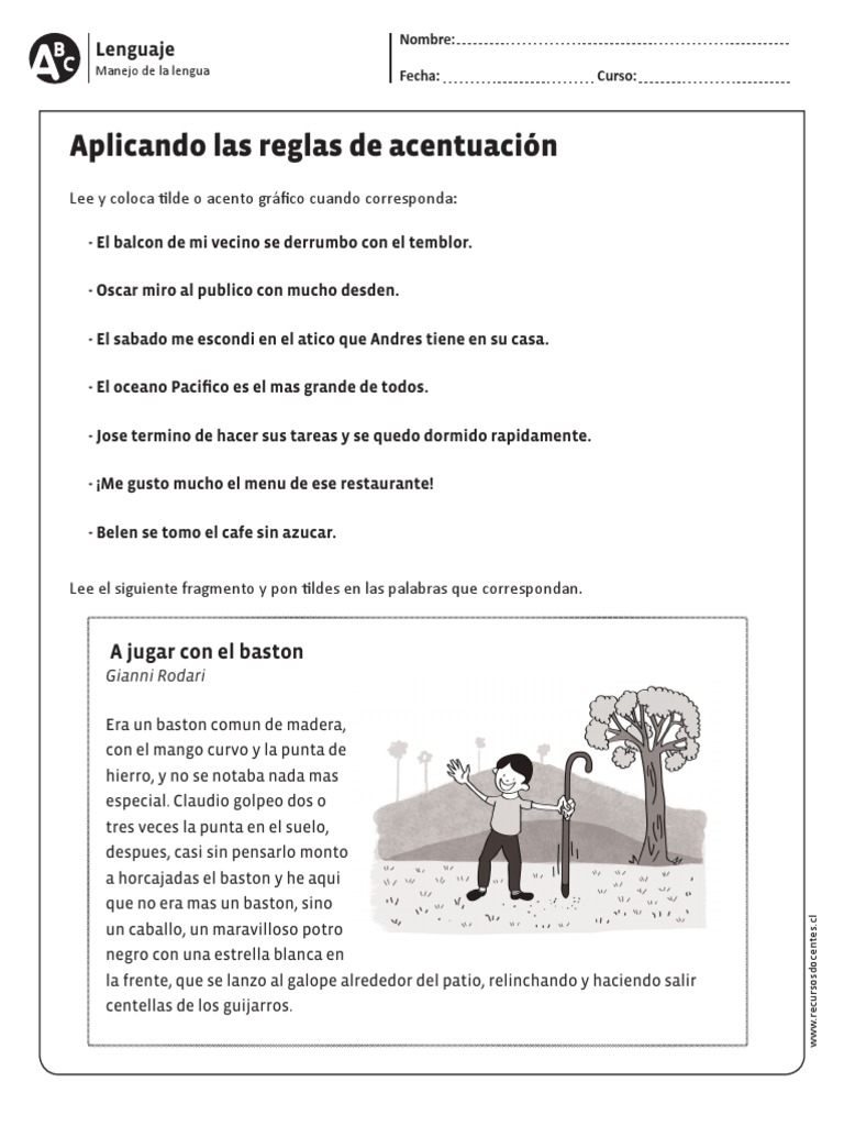 Tildes Según Acentuación PDF | PDF
