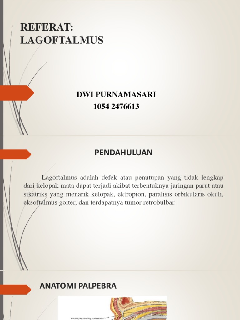 Referat Lagoftalmus | PDF