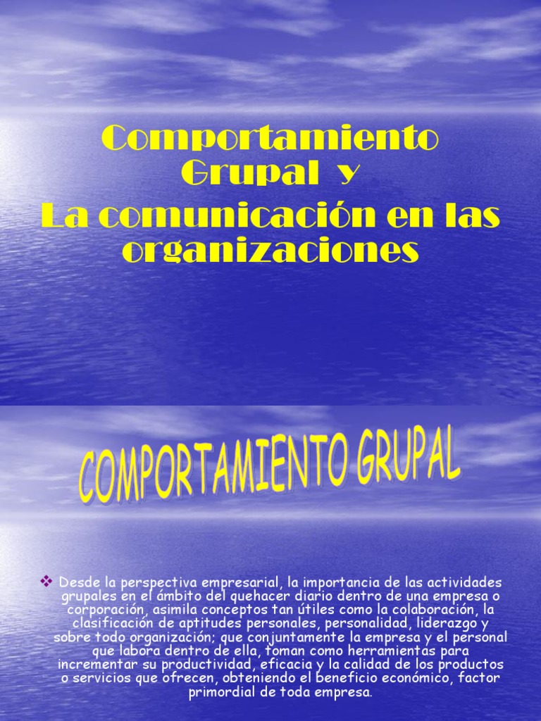 Comportamiento Grupal y Comunicacion | Descargar gratis PDF | Comportamiento | Toma de decisiones