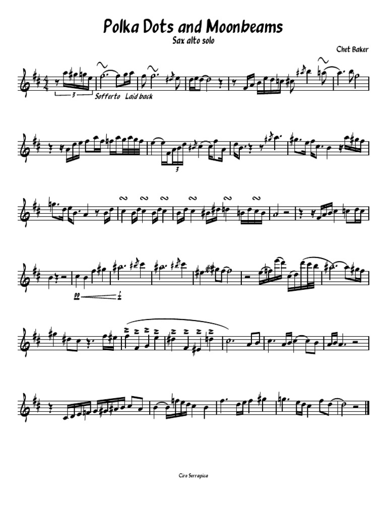 Polka Dots and Moonbeams Solo | PDF