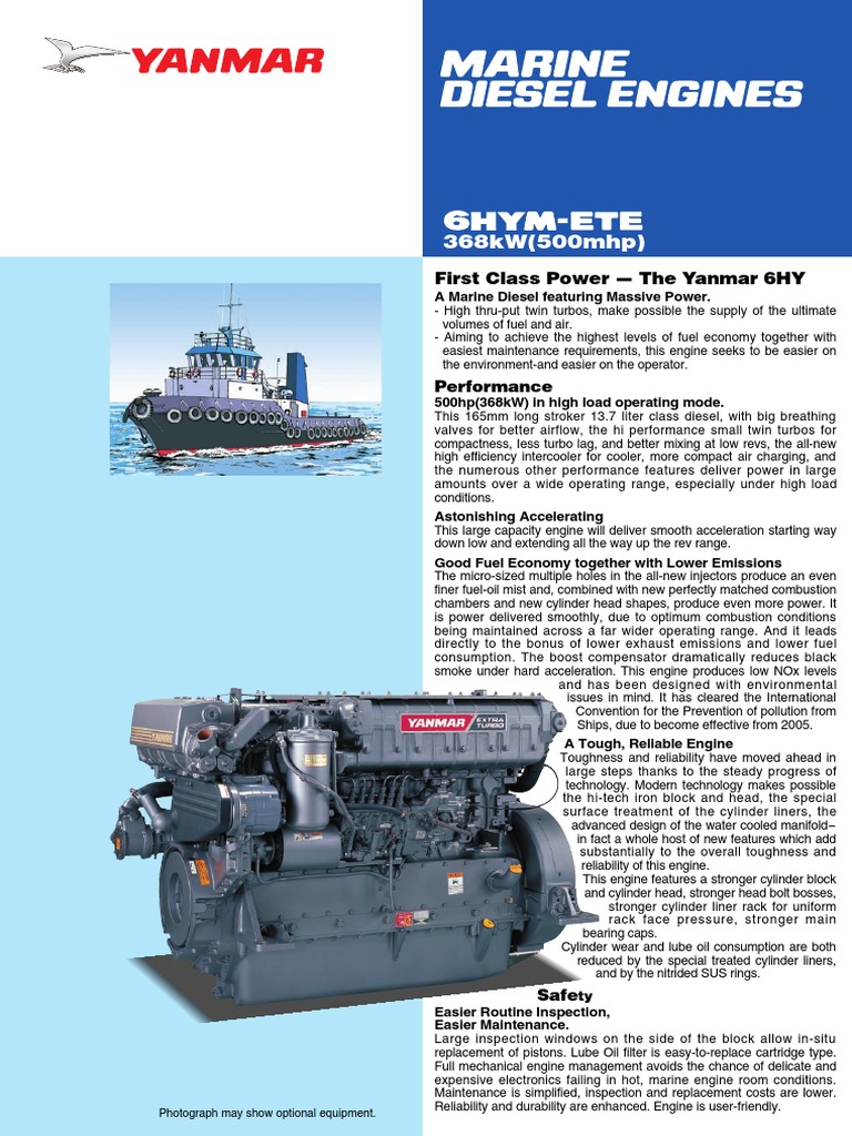 6HYM ETE Brochure | PDF | Turbocharger | Diesel Engine