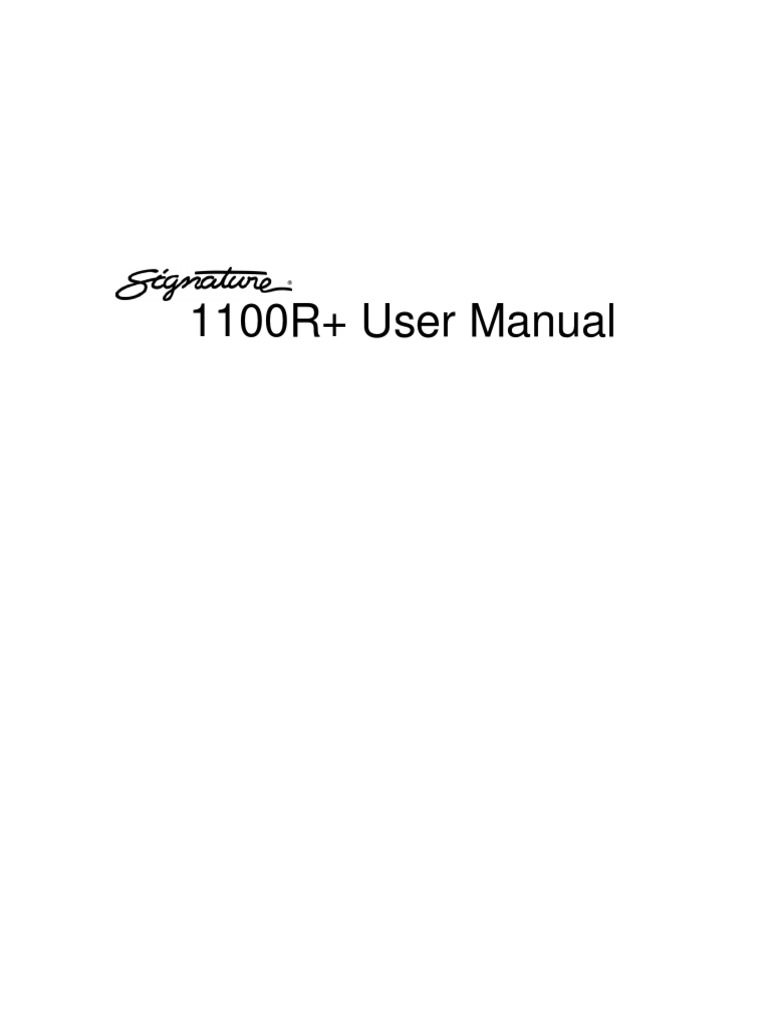 1100R User Manual Version 2017.2.0 | PDF | Electrical Connector | Usb Flash Drive