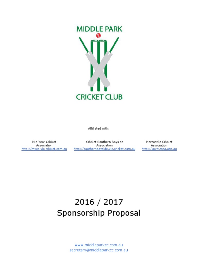 Cricket Sponsorship PDF | PDF | Sponsor (Commercial) | Advertising