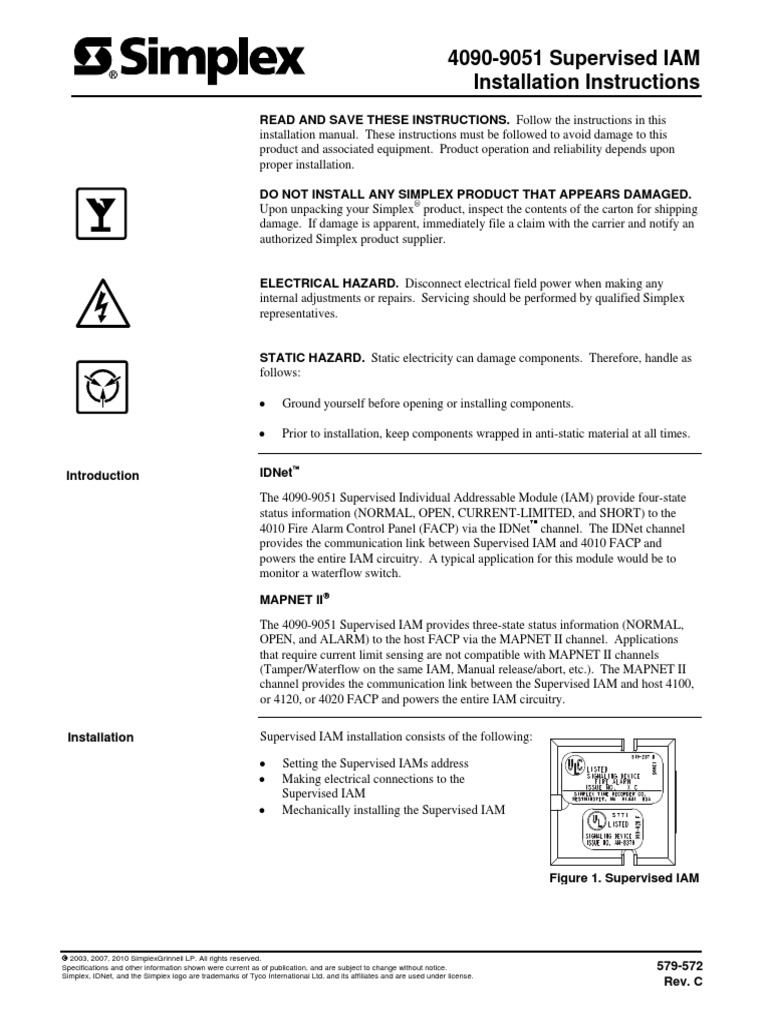 4090-9051 Supervised IAM Installation Instructions | PDF | Electrical ...