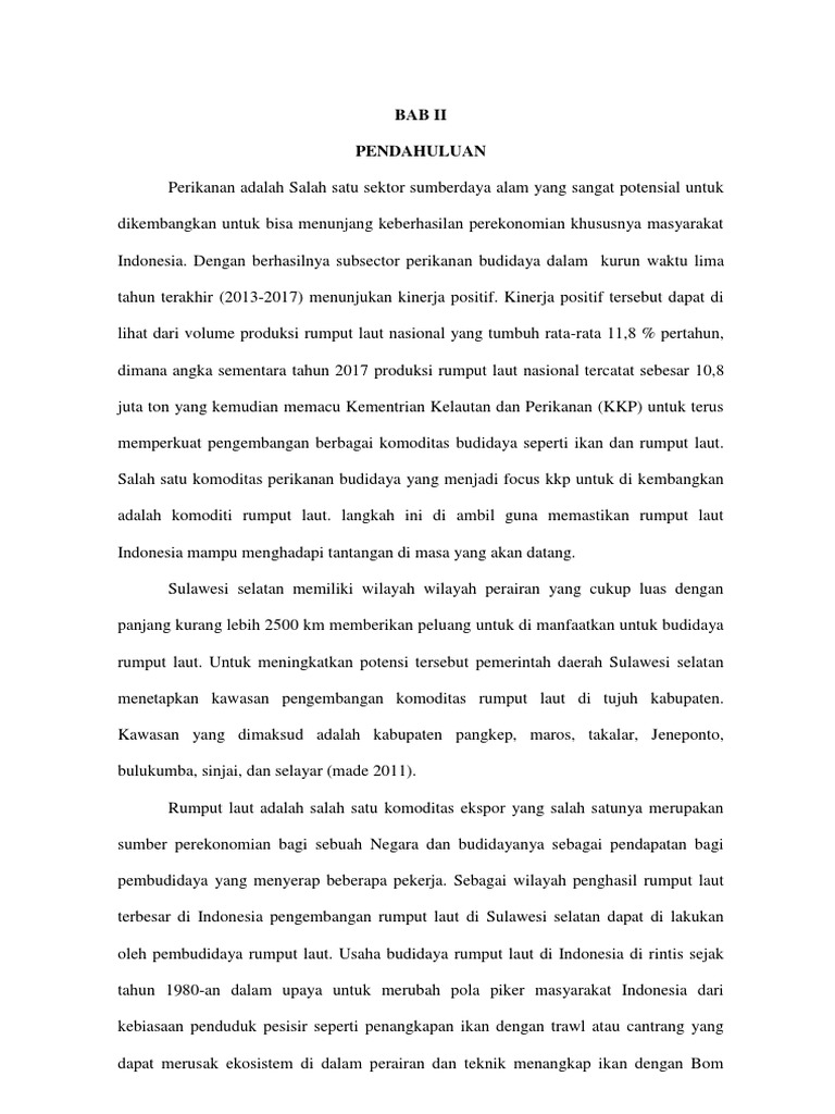 Proposal Rumput Laut | PDF