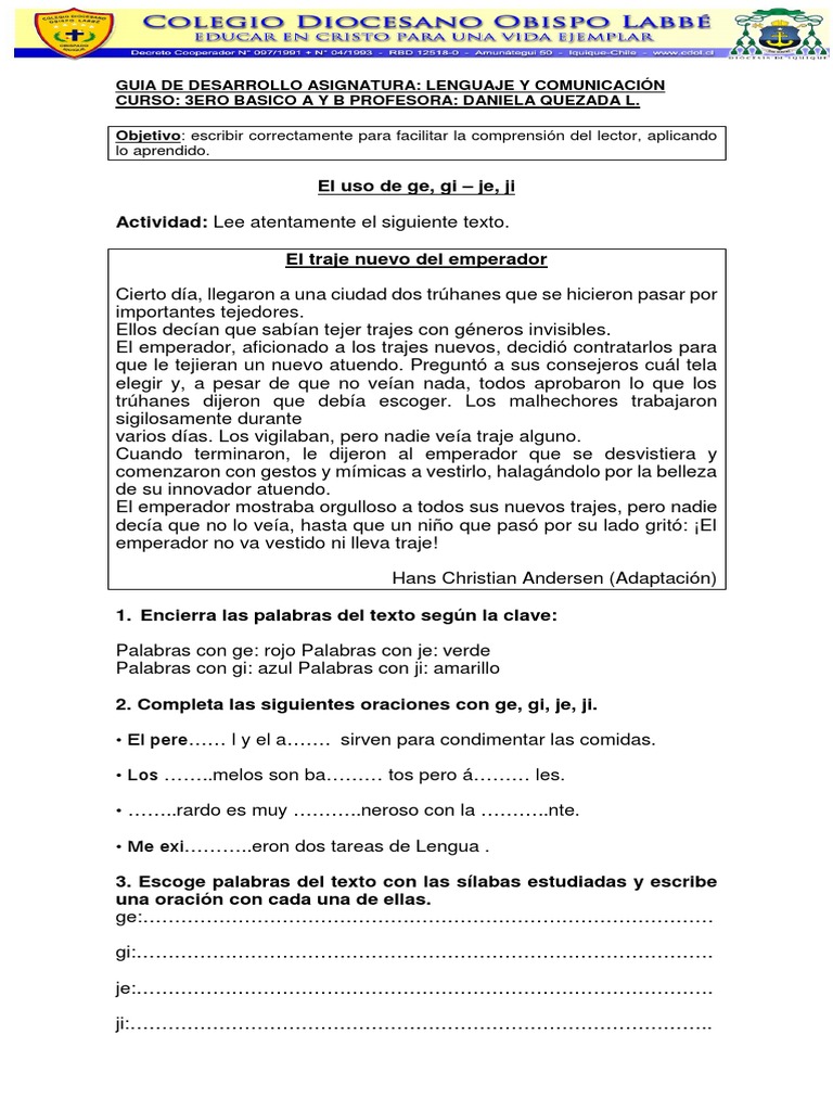 Uso de Ge Gi Je Ji | PDF