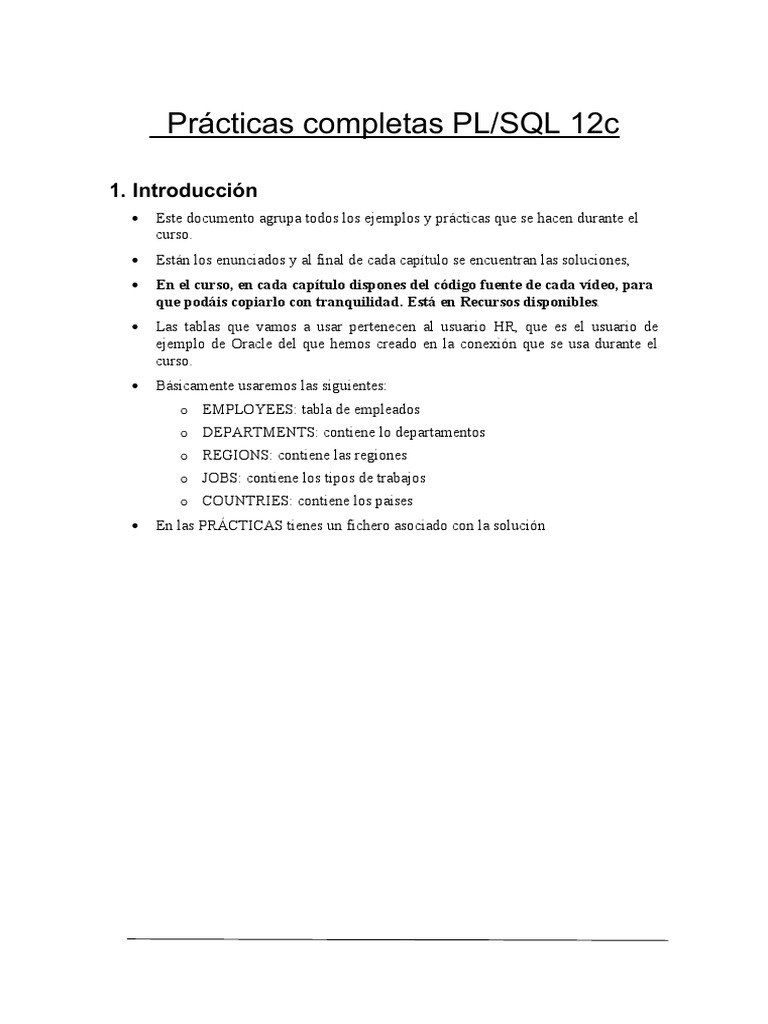 Practica Cursores Procedimientos y Funciones PDF | PDF | Pl / Sql | Recuperación de información