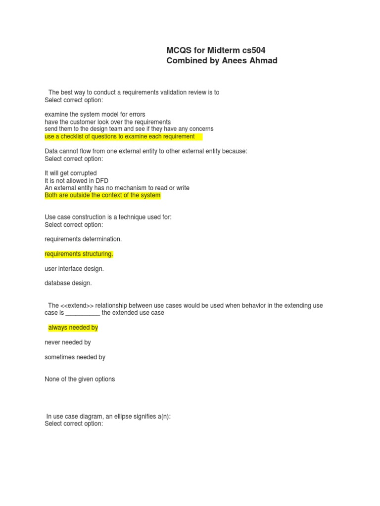 CS504 Mcqs Big File | PDF | Class (Computer Programming) | Object ... CS504 Mcqs Big File | PDF | Class (Computer Programming) | Object ...