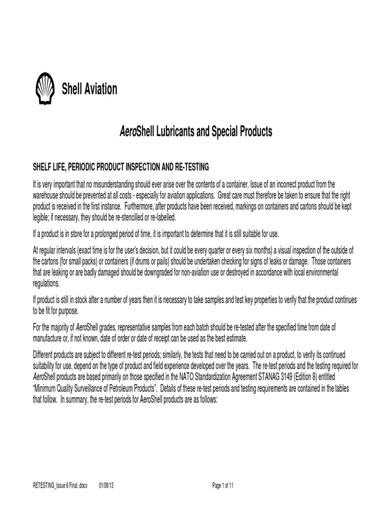 Aeroshell | PDF | Motor Oil | Specification (Technical Standard)