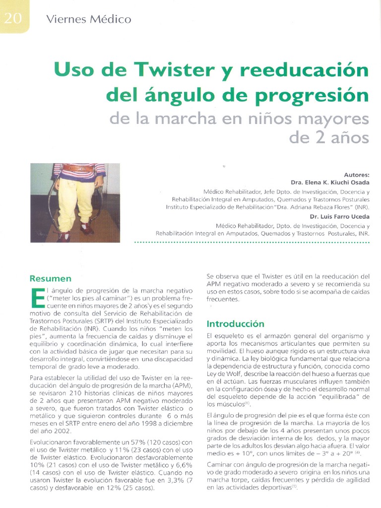 Twister en la reeducación de marcha infantil | PDF | Sistema ...