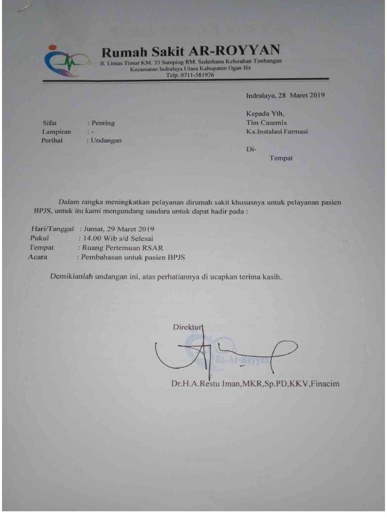 Rapat Tim Casemix Dan Kainst | PDF