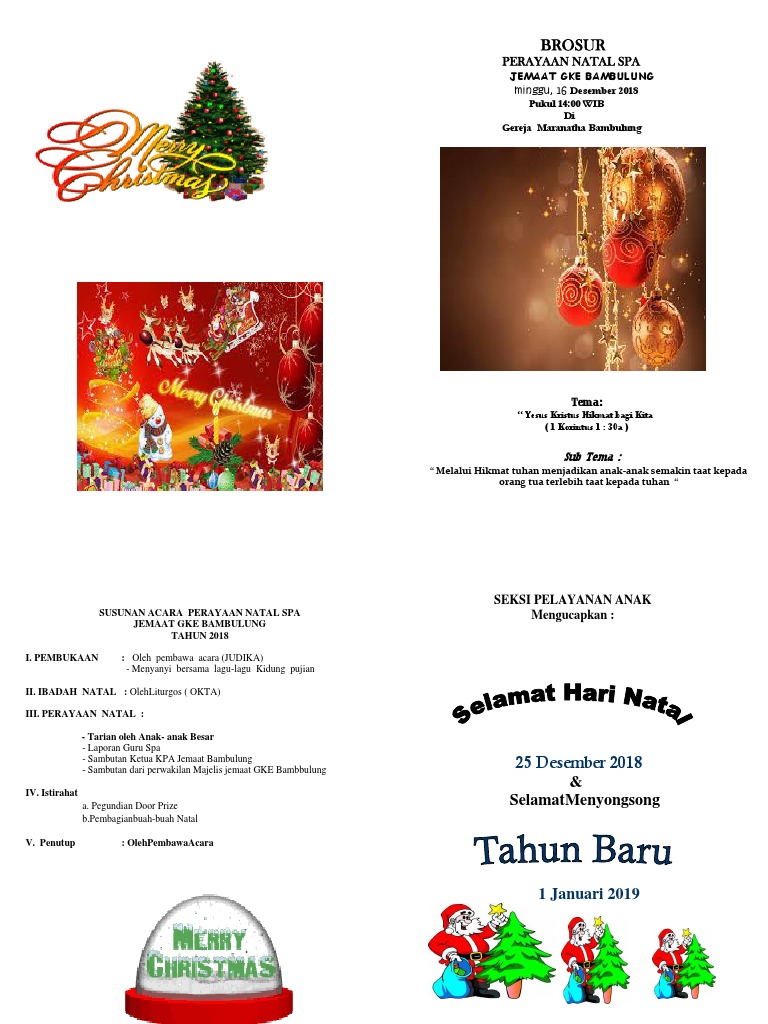 Contoh BROSUR NATAL SPA 2017 | PDF