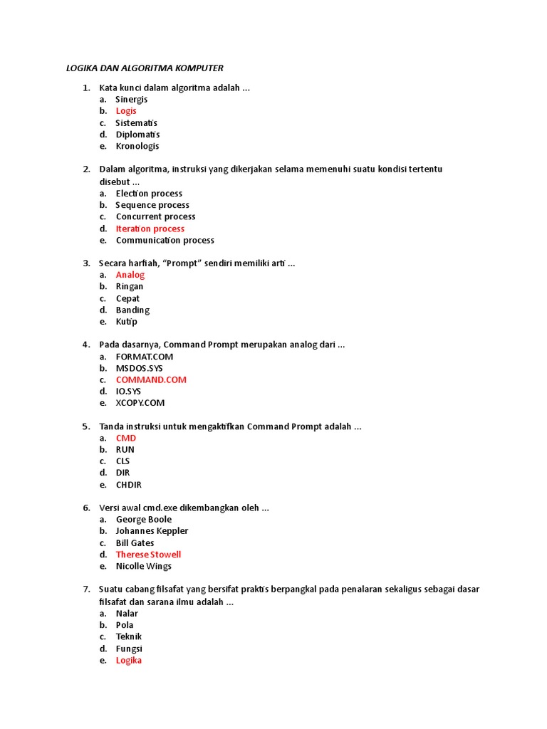 Soal Simkomdig 2018 | PDF