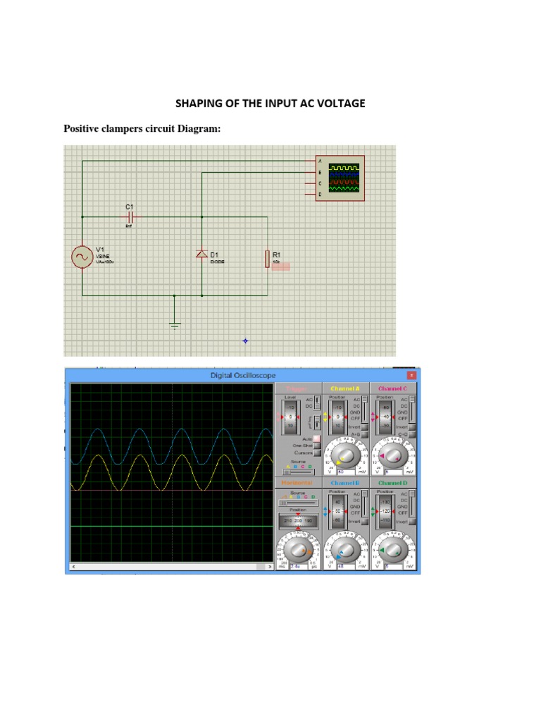 Positive Clamper Circuit Diagram | PDF | Science & Mathematics
