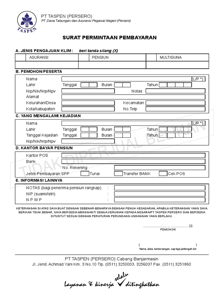 Formulir SPP PDF | PDF