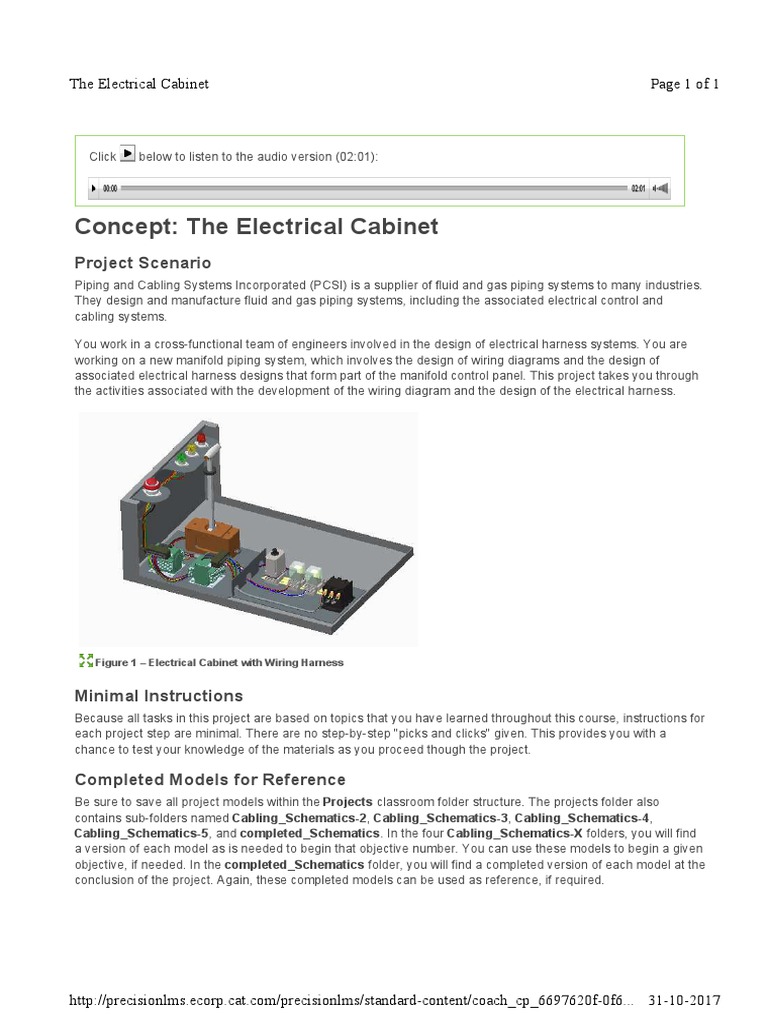 Concept: The Electrical Cabinet: Project Scenario | PDF