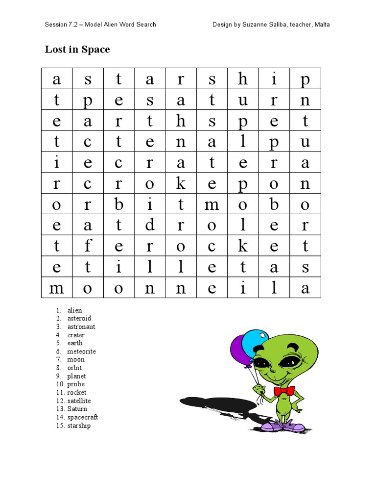 Alien Word Search Activity | PDF