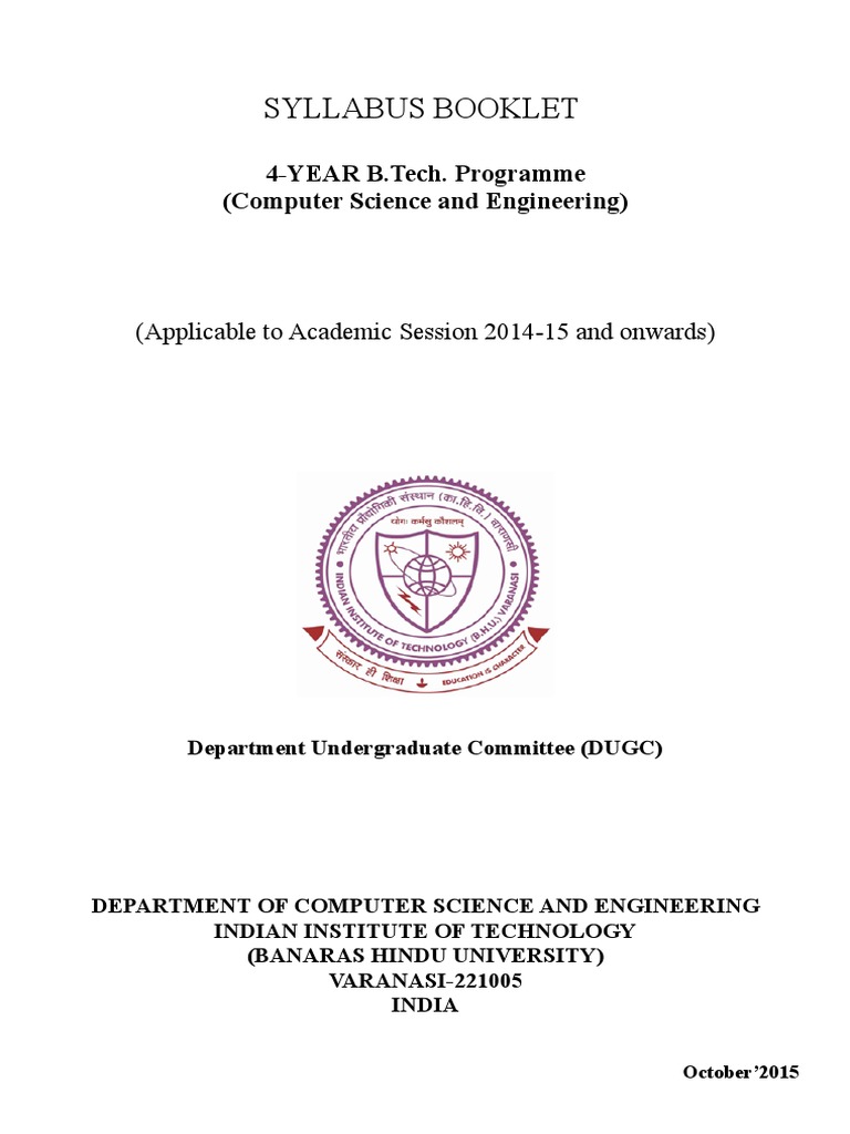 CSE Syllabus Booklet 4 Yr BTech Updated 18072016 | PDF | Integral ...