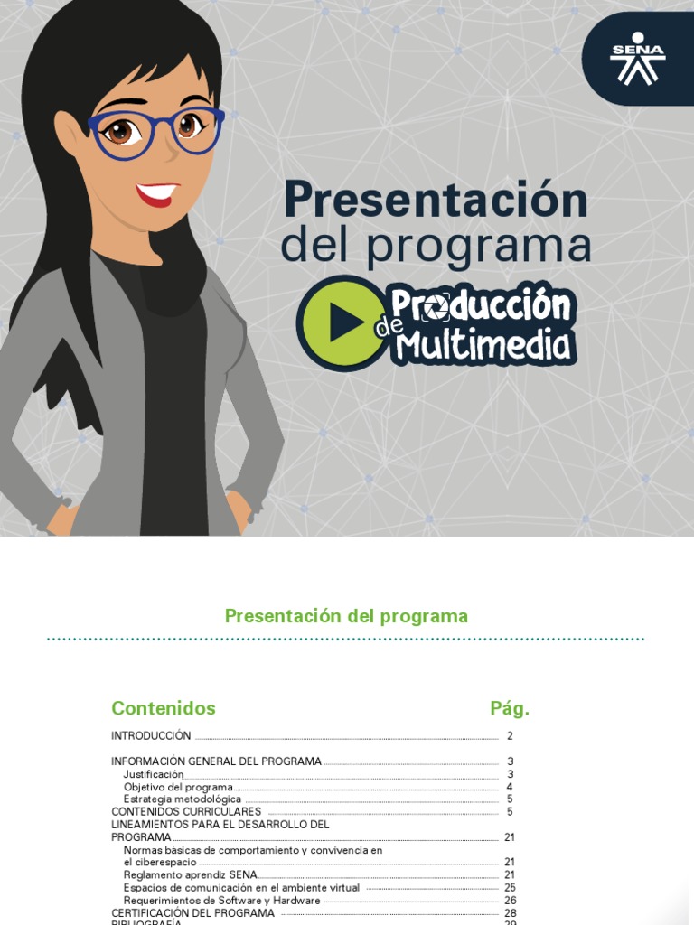 Presentacion - Programa SENA PDF | PDF | Multimedia | Software