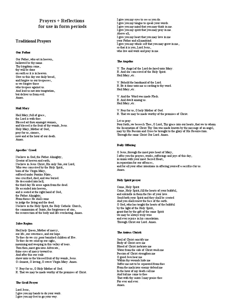 Prayers For Pupils | PDF | Lord's Prayer | God The Father