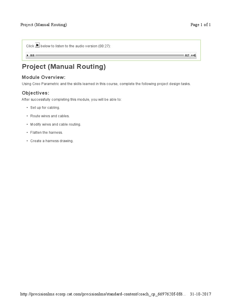 Project (Manual Routing) : Module Overview | PDF