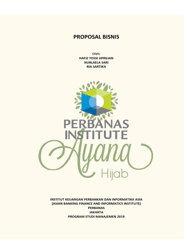 Proposal Bisnis Hijab AYANA | PDF