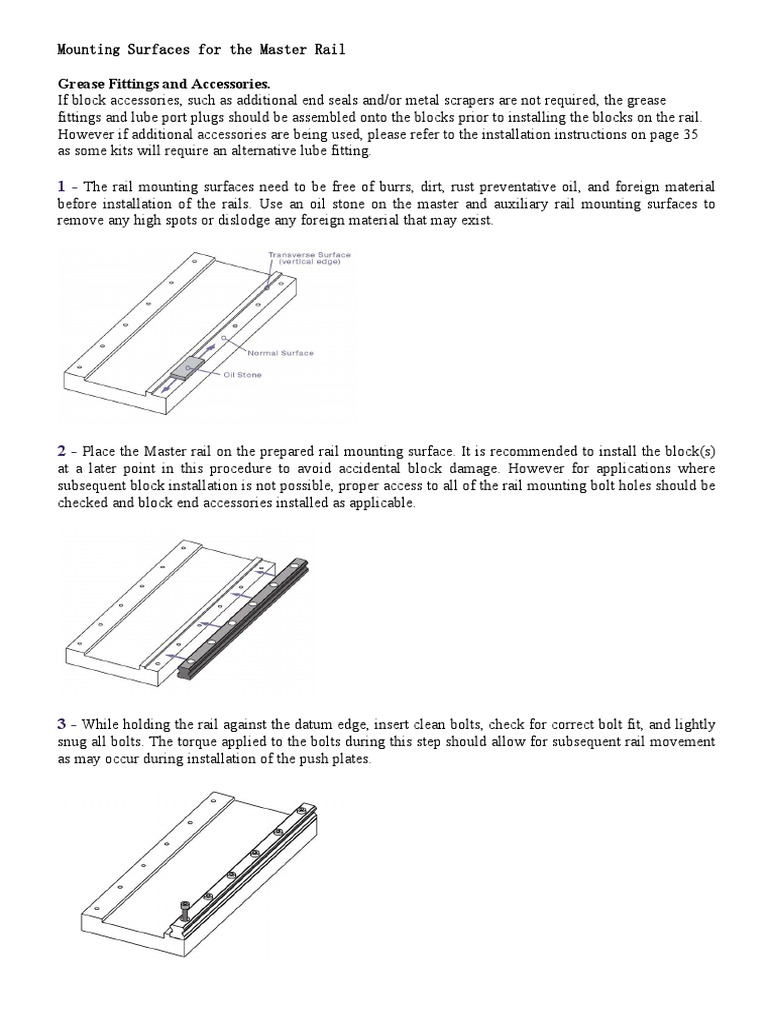 Mounting Surfaces For The Master Rail | PDF | Screw | Equipment