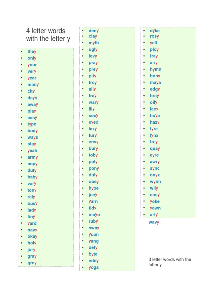 Scrabble Letter Y | PDF