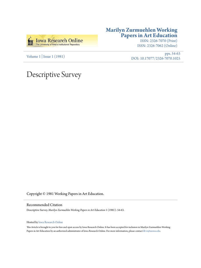 Descriptive Survey PDF | PDF | Museum | Question