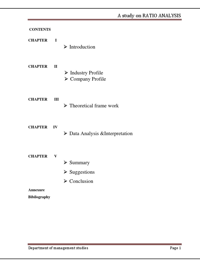 Project On Ratio Analysis | PDF | Revenue | Data Analysis