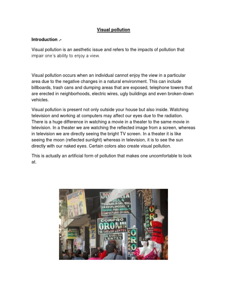 Visual Pollution Introduction . | PDF | Art