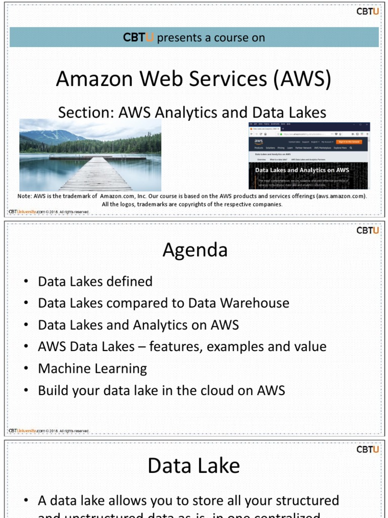 1 AWS Analytics and Data Lakes | PDF | Analytics | Amazon Web Services